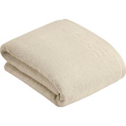 Saunatuch Esprit "Modern Solid", beige (sand), B:100cm L:150cm, Frottier, Obermaterial: 85% Baumwolle, 15% Lyocell (TENCEL&trade;), Handt&uuml;cher, Saunatuch, vegan produziert