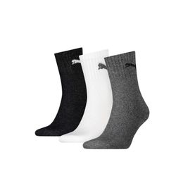 Kurzsocken Puma "Socken 3er Pack", Damen, Gr. 47-49, bunt (schwarz, wei&szlig;, grau), Obermaterial: 78% Baumwolle CO. 18% Polyester PES. 2% Polyamid PA. 2% Elasthan EL., Socken Kurzsocken
