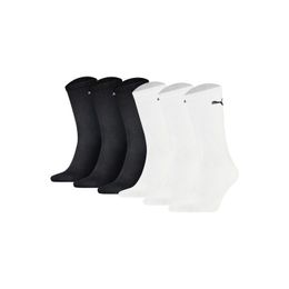 Kurzsocken Puma "Socken 6er Pack", Damen, Gr. 39-42, schwarz (schwarz, wei&szlig;), Obermaterial: 74% Baumwolle CO. 21% Polyester PES. 3% Polyamid PA. 2% Elasthan EL., Socken Kurzsocken