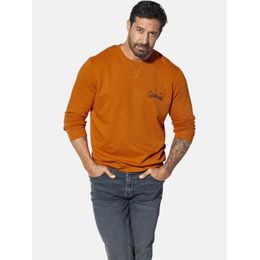 Sweatshirt Jan Vanderstorm "Sweatshirt FREYVARD", Herren, Gr. XL, orange, Obermaterial: 100% Baumwolle CO., Sweatshirts Sweatshirt