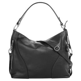 Henkeltasche Samantha Look, Damen, Gr. B/H/T: 36cm x 25cm x 9cm onesize, schwarz, Leder, gl&auml;nzend, Taschen Henkeltasche, echt Leder, Made in Italy