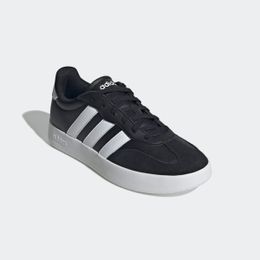 Sneaker adidas Sportswear "BARREDA", Herren, Gr. 44,5, schwarz-wei&szlig; (core schwarz, cloud wei&szlig;, core schwarz), Leder, Synthetik, Schuhe Sneaker, inspiriert vom Design des adidas handball spezial