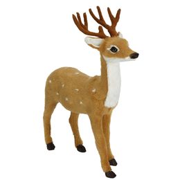 Dekofigur I.GE.A. "Tierfigur Reh aus Kunstfell", braun, B:23cm H:26cm, Polyester, Dekofiguren, Dekofigur, Waldtier Statue Ornament Pl&uuml;schtier Weihnachtsdeko Winterdeko Pelztier