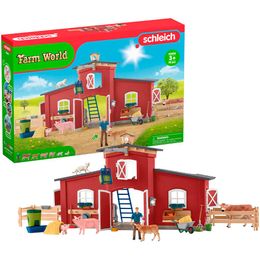 Spielwelt Schleich "FARM WORLD, Gro&szlig;e Farm rot (42606)", bunt, Spielfigurenwelten, KinderB:49cm H:29cm T:16cm, Kunststoff, Spielwelt, Made in Europe, B:49cm H:29cm T:16cm