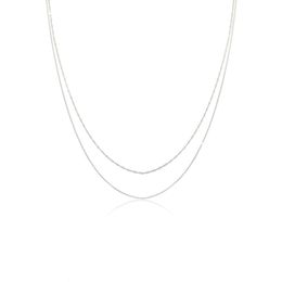 Ketten-Set Elli "Halskette Choker Set (2tlg) Venezia Gliederkette 925 Silber" Gr. 36, silber, Halsketten, Damen, ohne Stein, Silber 925 (Sterlingsilber), Ketten-Set