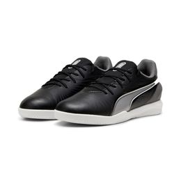Fu&szlig;ballschuh Puma "KING MATCH IT JR", Jungen, Gr. 35,5, schwarz (Puma schwarz, Puma wei&szlig;, cool schwarz gray), Synthetik, Schuhe Fu&szlig;ballschuh