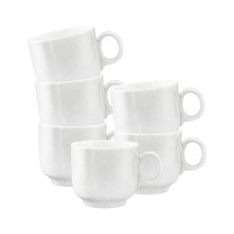 Tasse Seltmann Weiden "Cappuccinotassen Sento Home 300 ml wei&szlig;", wei&szlig;, 1 tlg., Porzellan, Trinkgef&auml;&szlig;e, Tasse