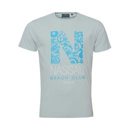 T-Shirt NASSAU BEACH "T-Shirt NB231046", Herren, Gr. L, blau (light blau), Obermaterial: 100% Baumwolle CO., Shirts T-Shirt