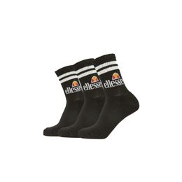 Kurzsocken Ellesse "Socken PULLO SOCKS 3er Pack", Damen, Gr. 47-49, schwarz, Obermaterial: 68% Baumwolle CO. 16% Polyester PES. 14% Polyamid PA. 2% Elasthan EL., Socken Kurzsocken