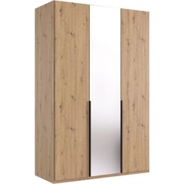 Kleiderschrank wimex "Mugano,in 5 Breiten,2 H&ouml;hen,2 Tiefen, viele Farben, Made in Germany", schwarz (artisan, eiche nachbildung, griffe schwarz), B:135cm H:208cm T:58cm, Holzwerkstoff, Schr&auml;nke, Kleiderschrank, mit langen Griffen aus Metall, mit oder ohne Spiegel