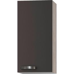 H&auml;ngeschrank Optifit "Faro", grau (anthrazit), B:40cm H:89,6cm T:34,6cm, Schr&auml;nke, H&auml;ngeschrank, mit Metallgriff, Breite 40 cm