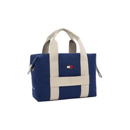 Weekender Tommy Jeans "TJM RETRO COOL DUFFLE", Damen, Gr. B/H/T: 44cm x 30cm x 19cm, blau (royalblau), Textil, Taschen Weekender, Unisex Umh&auml;ngetasche, Henkeltasche, Schultertasche mit Kontrastbesatz