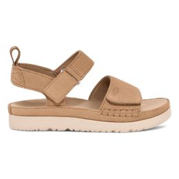 UGG Australia Sandale UGG "Kids Goldenstar", M&auml;dchen, Gr. 3 (35), beige (sand), Veloursleder, unifarben, Schuhe Sandale, Plateausandale, Flats mit bequemem Fu&szlig;bett