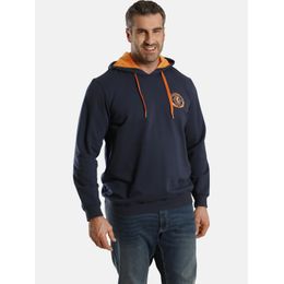 Kapuzensweatshirt CHARLES COLBY "Sweatshirt EARL TODD", Herren, Gr. XL, blau (dunkelblau), Obermaterial: 100% Baumwolle CO., Sweatshirts Kapuzensweatshirt
