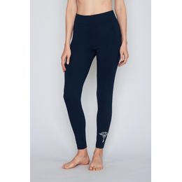 JOOP! Leggings JOOP "Move", Damen, Gr. 42, N-Gr, blau (navy), Obermaterial: 95% Modal, 5% Elasthan, eng lang, Hosen Leggings, mit elastischem Bund f&uuml;r Komfort