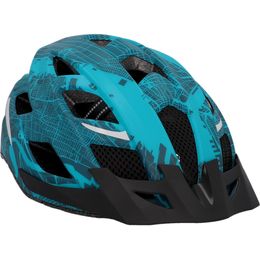 FISCHER BIKE Fahrradhelm FISCHER FAHRRAD "Urban Plus NY S/M" Gr. S, blau, Helme, S/M Kopfumfang: 52cm - 59cm, Fahrradhelm