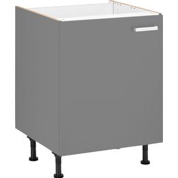 Sp&uuml;lenschrank Optifit "Parma", grau (basaltgrau), B:60cm H:87cm T:58,4cm, Holzwerkstoff, Schr&auml;nke, Sp&uuml;lenschrank, Breite 60 cm