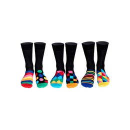Kurzsocken United Oddsocks "Socken 3er Pack", Damen, Gr. 39-46, bunt (the sock exchange), Obermaterial: 80% Baumwolle CO. 19% Polyamid PA. 1% Elasthan EL., Socken Kurzsocken