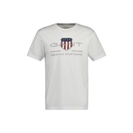 T-Shirt Gant "T-Shirt REG ARCHIVE SHIELD 1er Pack", Damen, Gr. L, wei&szlig;, Obermaterial: 100% Baumwolle CO., Shirts T-Shirt