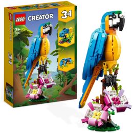 Konstruktionsspielsteine Lego "Exotischer Papagei (31136), Lego Creator 3in1", bunt, Spielbausteine, Kinder, Kunststoff, Konstruktionsspielsteine, Topseller