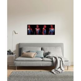 Leinwandbild Komar "Marvel Spider-Man Portrait Photos", schwarz (farbe bild(er): blau,rot,schwarz), Disney, 1 Stk., Vlies, Bilder, Leinwandbild, 90 x 30 cm (Breite x H&ouml;he) - Kinderzimmer, Dekoration
