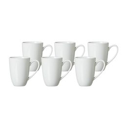 Ritzenhoff & Breker Tasse RITZENHOFF & BREKER "Latte Macchiato-Tassen Bianco 330 ml 6er Set wei&szlig;", wei&szlig;, 6 tlg., Porzellan, Trinkgef&auml;&szlig;e, Tasse