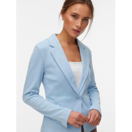 V&eacute;ro Moda Jerseyblazer VERO MODA "VMJULIA LS BLAZER JRS NOOS", Damen, Gr. 38, cashmere blau, Jersey, Obermaterial: 66% Polyester, 34% Baumwolle, unifarben, regular fit normal, tiefer V-Ausschnitt, Blazer Jerseyblazer, Topseller