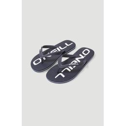 O`Neill Zehentrenner O'NEILL "PROFILE LOGO SANDALS", Herren, Gr. 45, blau (ink blau), Synthetik, Schuhe Zehentrenner