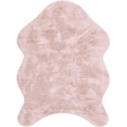 Fellteppich Paco Home "Pelt 640", rosa, B:100cm H:16mm L:200cm, Polyester, Teppiche, Fellteppich, Kunstfell, Uni Farben, sehr weicher Flor