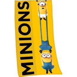 Badetuch Minions "Minions 2", gelb, B:75cm L:150cm, Samt, Obermaterial: 100% Baumwolle, Handt&uuml;cher, Badetuch, hochfarbig bedruckt