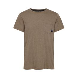 T-Shirt 11 Project "T-Shirt PRLewi", Herren, Gr. XL, braun (capers), Obermaterial: 60% Baumwolle CO. 40% Polyester PES., regular fit normal, Rundhals, Shirts T-Shirt