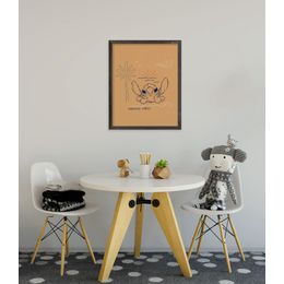Wandbild Komar "Disney Lilo and Stitch Chilled Vibes", orange (farbe bild(er): orange), Disney, 1 Stk., Vlies, Bilder, Wandbild, 50 x 70 cm (Breite x H&ouml;he) - Kinderzimmer, Dekoration