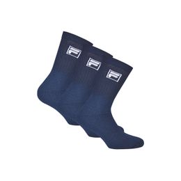 Kurzsocken Fila "Socken 3er Pack", Damen, Gr. 35-38, blau, Obermaterial: 70% Baumwolle CO. 29% Polyester PES. 1% Elasthan EL., Socken Kurzsocken