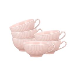 Tasse Seltmann Weiden "Teetassen Amina 0,14 l 6er Set", rosa (ros&eacute;), 6 tlg., Porzellan, Trinkgef&auml;&szlig;e, Tasse