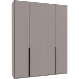 Kleiderschrank wimex "Mugano,in 5 Breiten,2 H&ouml;hen,2 Tiefen, viele Farben, Made in Germany", saharagrau, griffe schwarz, B:180cm H:236cm T:58cm, Holzwerkstoff, Schr&auml;nke, Kleiderschrank, mit langen Griffen aus Metall, mit oder ohne Spiegel