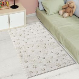 Kinderteppich Carpet City "MARA725", beige (creme), B:80cm H:11mm L:150cm, Obermaterial: 70% Polypropylen, 30% Polyester, Teppiche, Kinderteppich, Kinderzimmer, Kurzflor,robust,Tiere, Spielzimmer