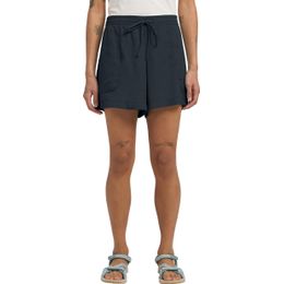 Shorts Jack Wolfskin "MONTERO SHORTS W", Damen, Gr. XS, N-Gr, blau (schwarz navy), Obermaterial: 100% Lyocell, Hosen Shorts