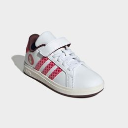 Sneaker adidas Sportswear "DISNEY MINNIE MAUS GRAND COURT 2.0 KIDS", M&auml;dchen, Gr. 34, wei&szlig; (cloud wei&szlig;, pink fusion, pure ruby), Synthetik, Textil, Schuhe Sneaker, Design auf den Spuren des adidas Superstar, f&uuml;r Kinder & Jugendliche