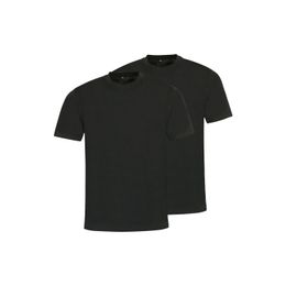 T-Shirt Hajo "T-Shirt 2er Pack", Herren, Gr. S, schwarz, Obermaterial: 100% Baumwolle CO., Shirts T-Shirt