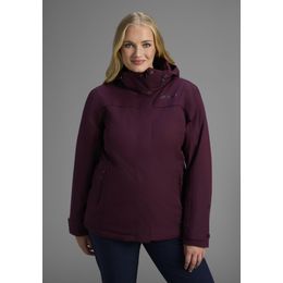 Allwetterjacke Maier Sports "DA-JACKE MTEX EL. LISBON", Damen, Gr. 50, rich soil, Obermaterial: 100% Polyester, Jacken Allwetterjacke, Auch in Kurz-Gr&ouml;&szlig;en, atmungsaktiv, wasserdicht, winddicht