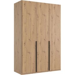 Kleiderschrank wimex "Mugano,in 5 Breiten,2 H&ouml;hen,2 Tiefen, viele Farben, Made in Germany", artisan, eiche nachbildung, griffe schwarz, B:135cm H:208cm T:58cm, Holzwerkstoff, Schr&auml;nke, Kleiderschrank, mit langen Griffen aus Metall, mit oder ohne Spiegel