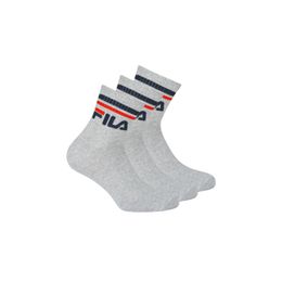 Kurzsocken Fila "Socken 3er Pack", Damen, Gr. 43-46, grau, Obermaterial: 80% Baumwolle CO. 18% Polyester PES. 2% Elasthan EL., Socken Kurzsocken