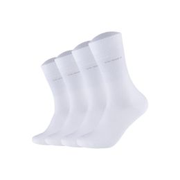 Sneakersocken Camano "Socken 4er Pack", Damen, Gr. 39-42, wei&szlig;, Obermaterial: 80% Baumwolle CO. 17% Polyamid PA. 3% Elasthan EL., Socken Sneakersocken