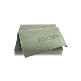 JOOP! Wohndecke JOOP "Wohndecken 1er Pack" Gr. L, gr&uuml;n (oliv, stein), B:150cm, Obermaterial: 58% Baumwolle CO. 35% Polyacryl PAN. 7% Polyester PES., Wohndecken, Wohndecke