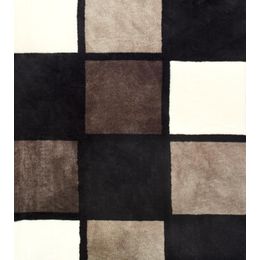 G&ouml;zze Wohndecke G&Ouml;ZZE "Antigua", grau (taupe, creme), B:150cm L:200cm, Polyester, Wohndecken, Wohndecke, mit modernem Karo, Kuscheldecke, 150x200 cm