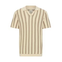 Poloshirt Blend "Poloshirt BHAMOS", Herren, Gr. M, beige (bleached sand), Obermaterial: 100% Baumwolle CO., Shirts Poloshirt