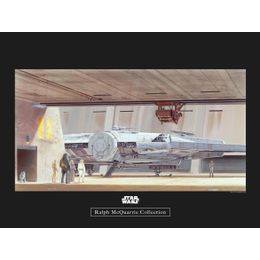 Bild Komar "Star Wars Classic RMQ Mos Eisley Hangar", bunt (farbe bild(er): bunt), B:40cm H:30cm, Holz, Papier, Bilder, Bild, Wandbild zur Dekoration im Kinderzimmer - ohne Rahmen