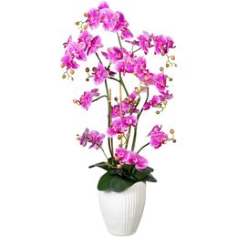 Kunstorchidee Creativ green "Deko-Orchidee Phalaenopsis XL im Keramiktopf", lila, B:50cm H:110cm L:40cm, Obermaterial: 100% Polyethylen, Kunstpflanzen, Kunstorchidee