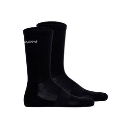 Kurzsocken Salomon "Socken EVASION CREW 2P 2er Pack", Damen, Gr. 45-47, schwarz, Obermaterial: 65% Baumwolle CO. 32% Polyamid PA. 3% Elasthan EL., Socken Kurzsocken