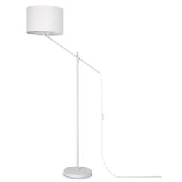 Paco Home Stehlampe "TOM", wei&szlig; (wei&szlig;, beige), 1, &Oslash; 38cm H: 162,2cm, Leuchten, mit kompatiblen Dimmer und Leuchtmittel, Stehlampe